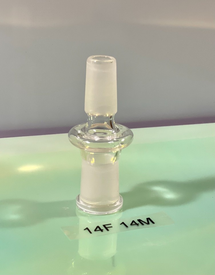 Glass Adapters 10mm, 14mm, 18mm Male/Female joint extension reducers ...