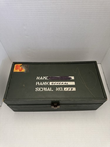 Vintage 1964 Hasbro GI JOE Wooden Wood Footlocker for Figures and ...