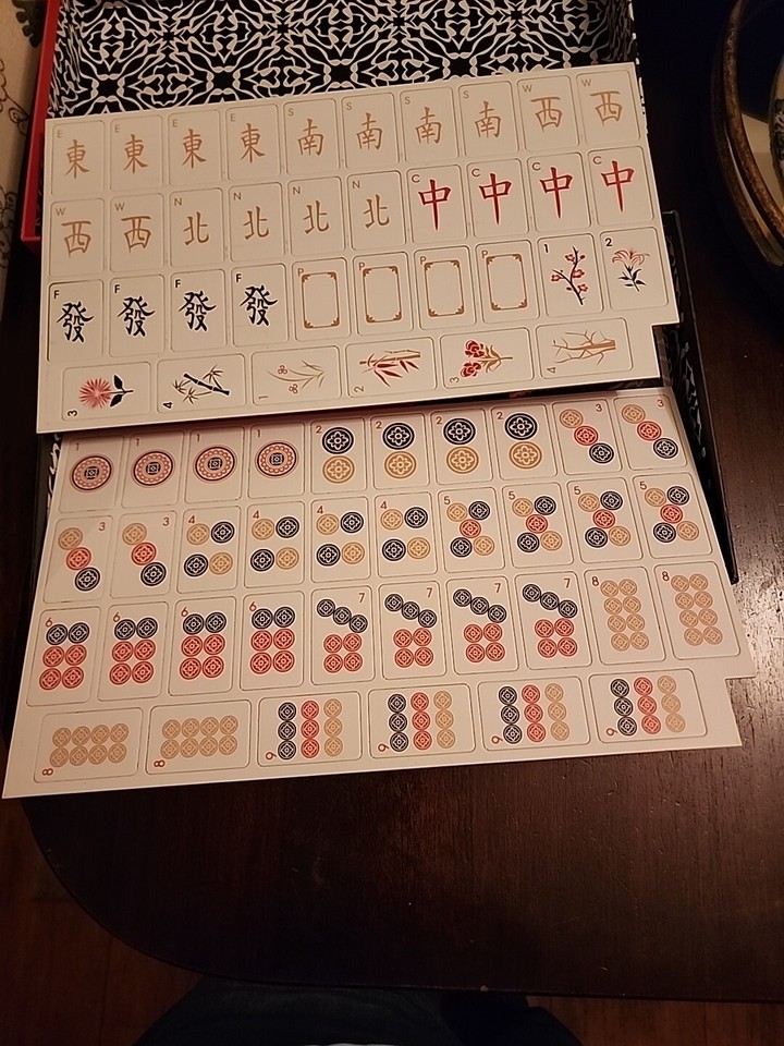 Mahjong Set in Box - Opened Never Used - Deluxe Card Game Co ...