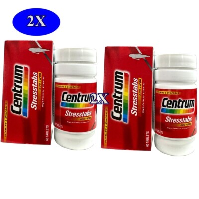 2X Stresstabs 600+Iron Vitamins & Minerals Formula for Health Relax 60 ...