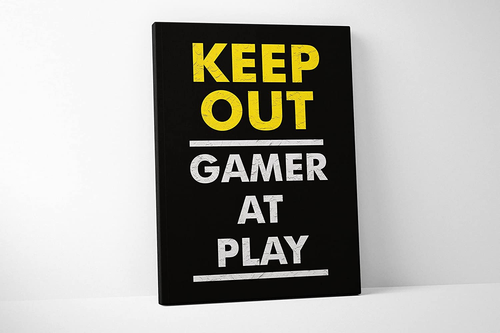 Keep Out Gamer Canvas - Video Game Wall Print - Funny (8 X 10 Inches ...