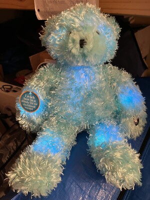 Light Up Plush Teddy Bear Cepia Color Changing Plush. Light Blue. Works ...