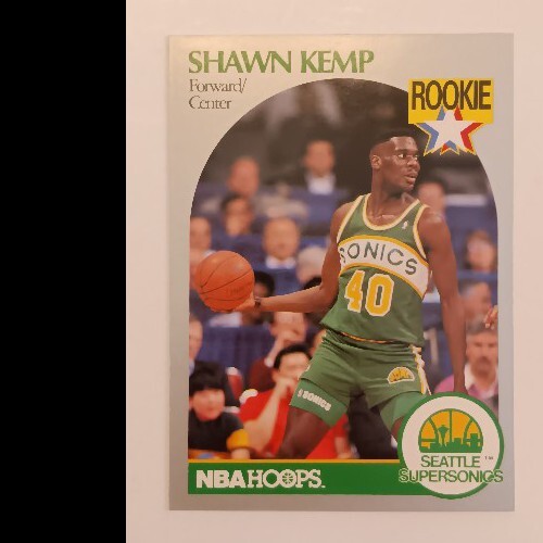 Shawn Kemp 1990-91 NBA Hoops Rookie Card RC #279 Seattle Supersonics | eBay