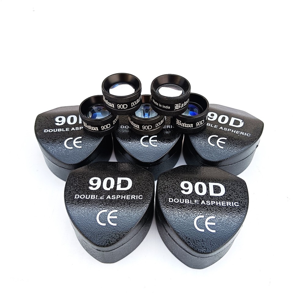 Bawa Lot Of 5 Slit Lamp Lens 90D Black Color For Eye Diagnose & Free ...