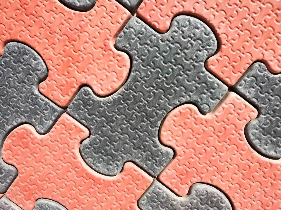 Concrete mold Puzzle pavers Stepping Stone Puzzles garden path sold 1 ...