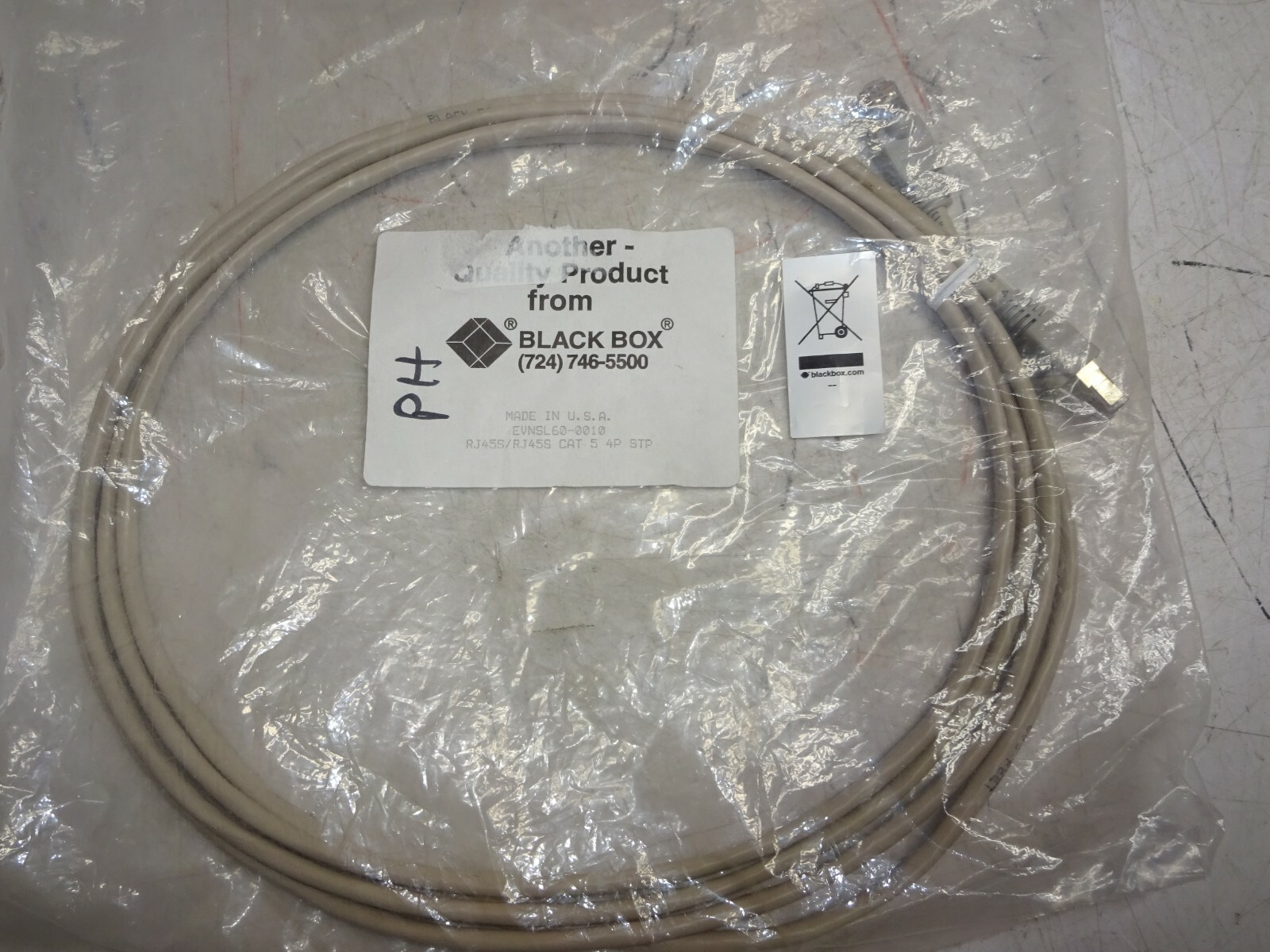 Black Box 10 ft. Cat. 5 STP Network Cable (EVNSL60-0010) for sale ...
