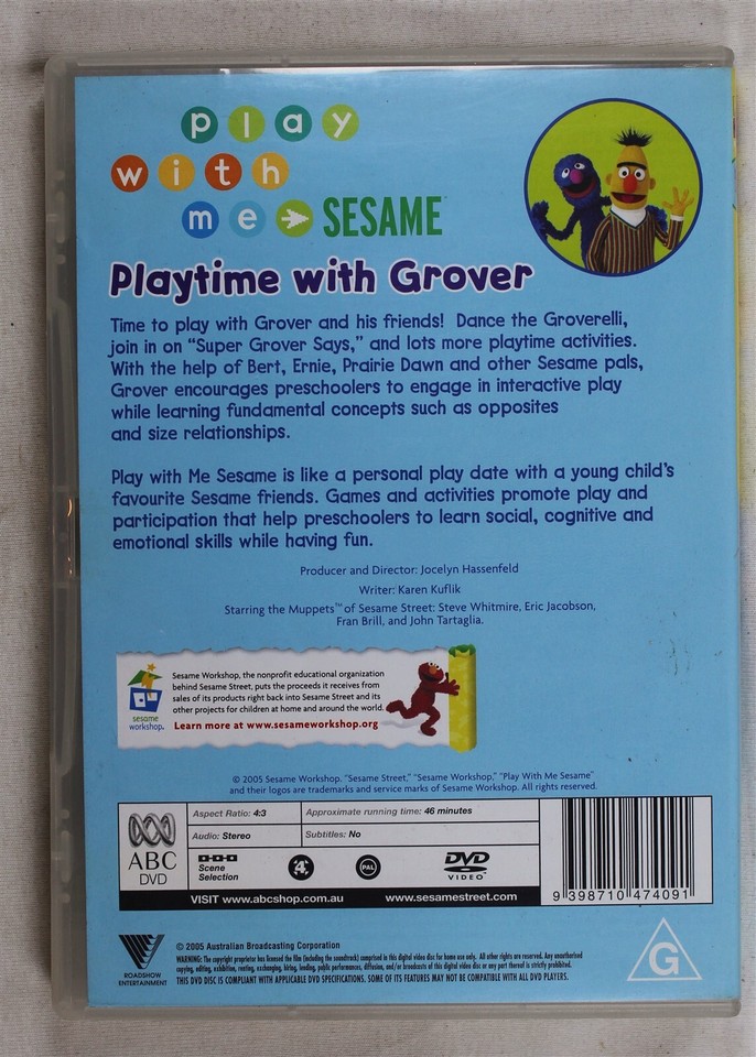 Play With Me Sesame Playtime With Grover (DVD, 2005) | eBay