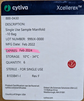 Cytiva Single Use Sample Manifold 10 Bag - 888-0430 | eBay