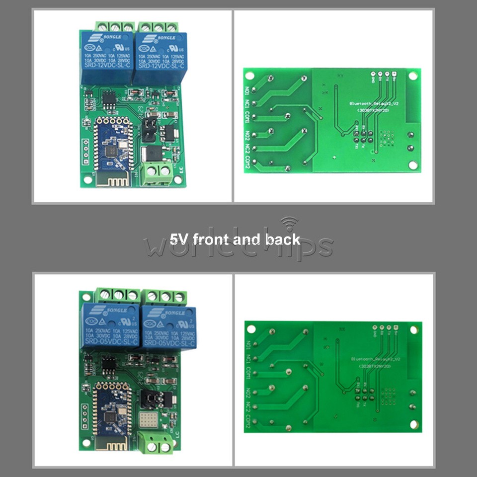1/2/4 Channel Bluetooth Relay Module APP Control Switch IoT Smart Home ...