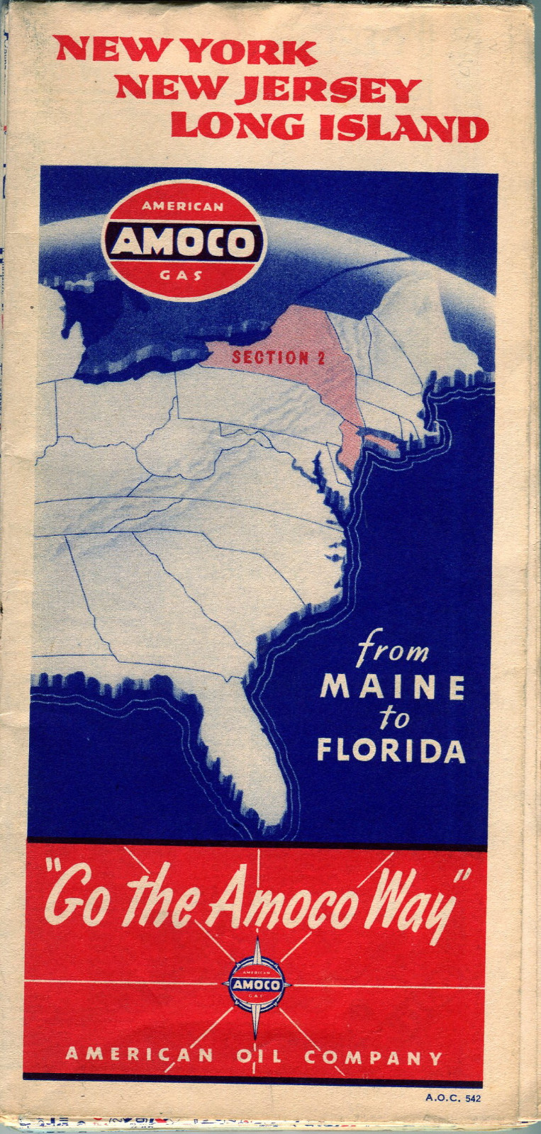 1942 Amoco New York/New Jersey/Long Island Vintage Road Map | eBay