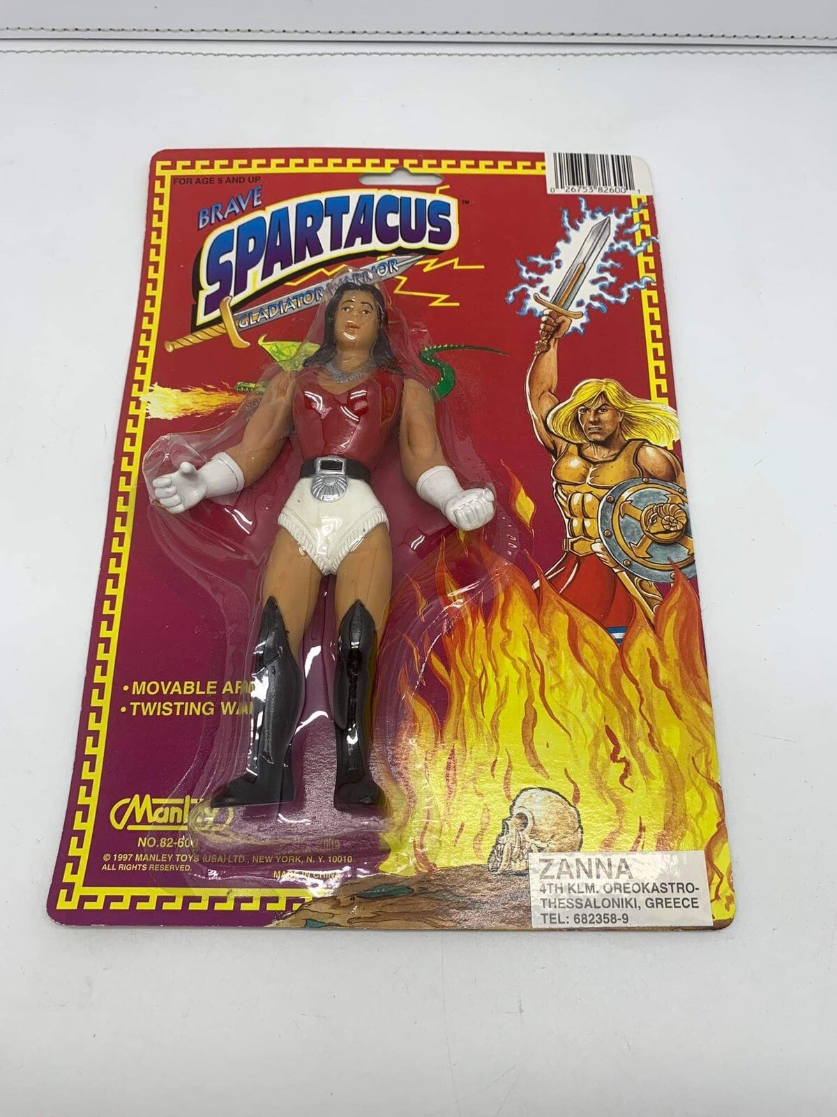 Vintage Brave Spartacus Gladiator Warrior Xena Figure Manley Toys 1997 ...