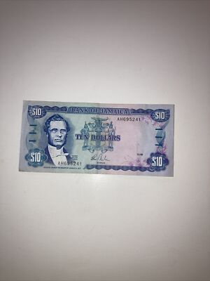 1985 Bank of Jamaica $10 Dollars Note Paper Money | eBay