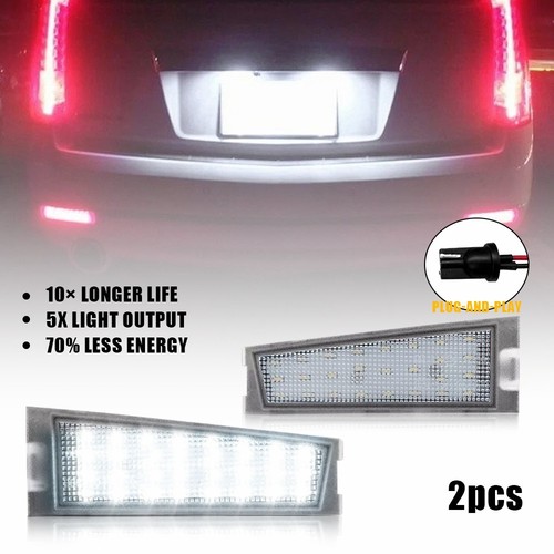 2X LED License Plate Lights White For 08-10 Cadillac CTS Base Sedan 4 ...