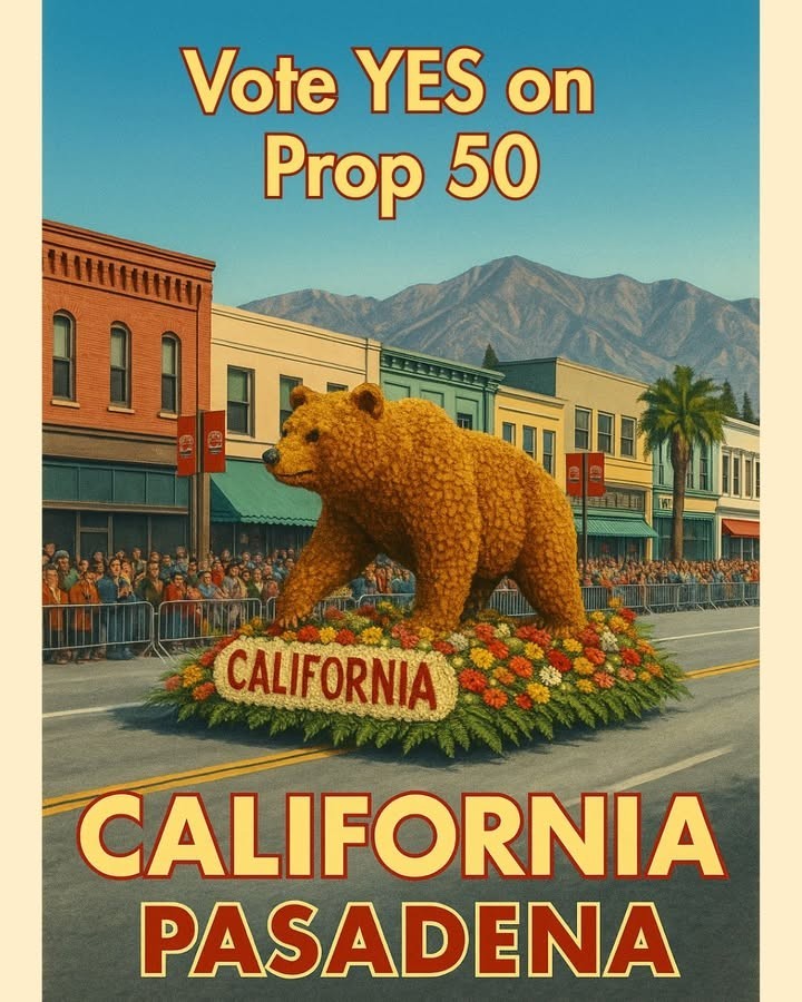 Vote YES on Prop 50 California Poster | eBay