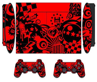 Red Passion 067 Skin Sticker PS3 PlayStation 3 Super Slim and 2 ...