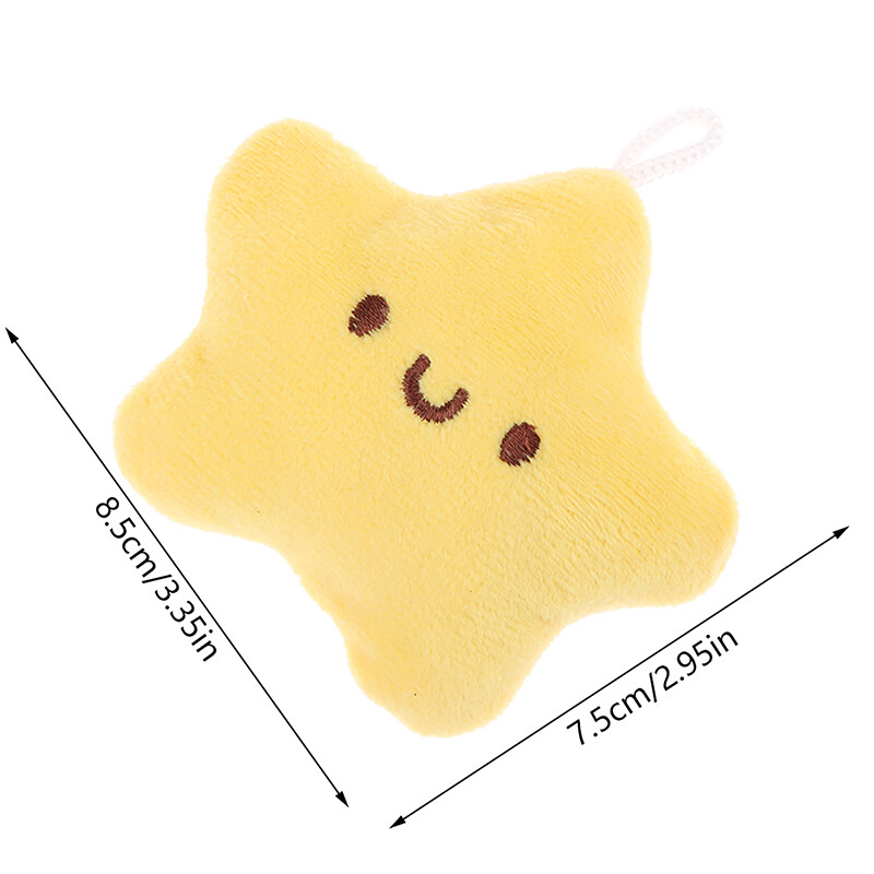 1Pc Stars Plush Toy Doll Squeak Keychain Fluffy Soft Stuffed Toy Bag ...