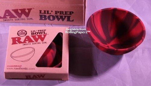 New! RAW Rolling Papers "LIL PREP BOWL" Smooth Silicone Sorting Bowl ...