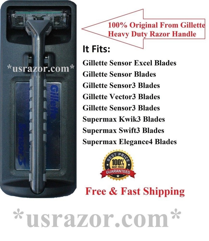 *Gillette Sensor3 Razor Metal Handle 2 Cartridges Fit Sensor 3 Excel ...