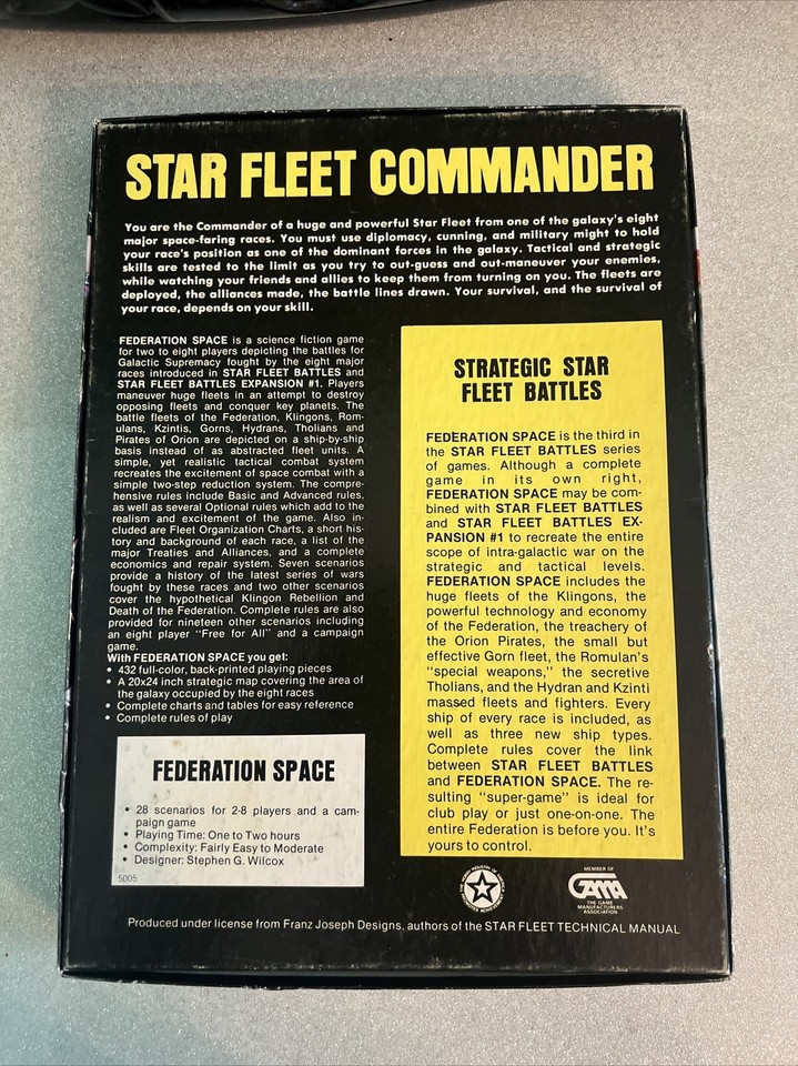 Task Force Star Fleet B Star Fleet Battles Collection #25 - Federation ...