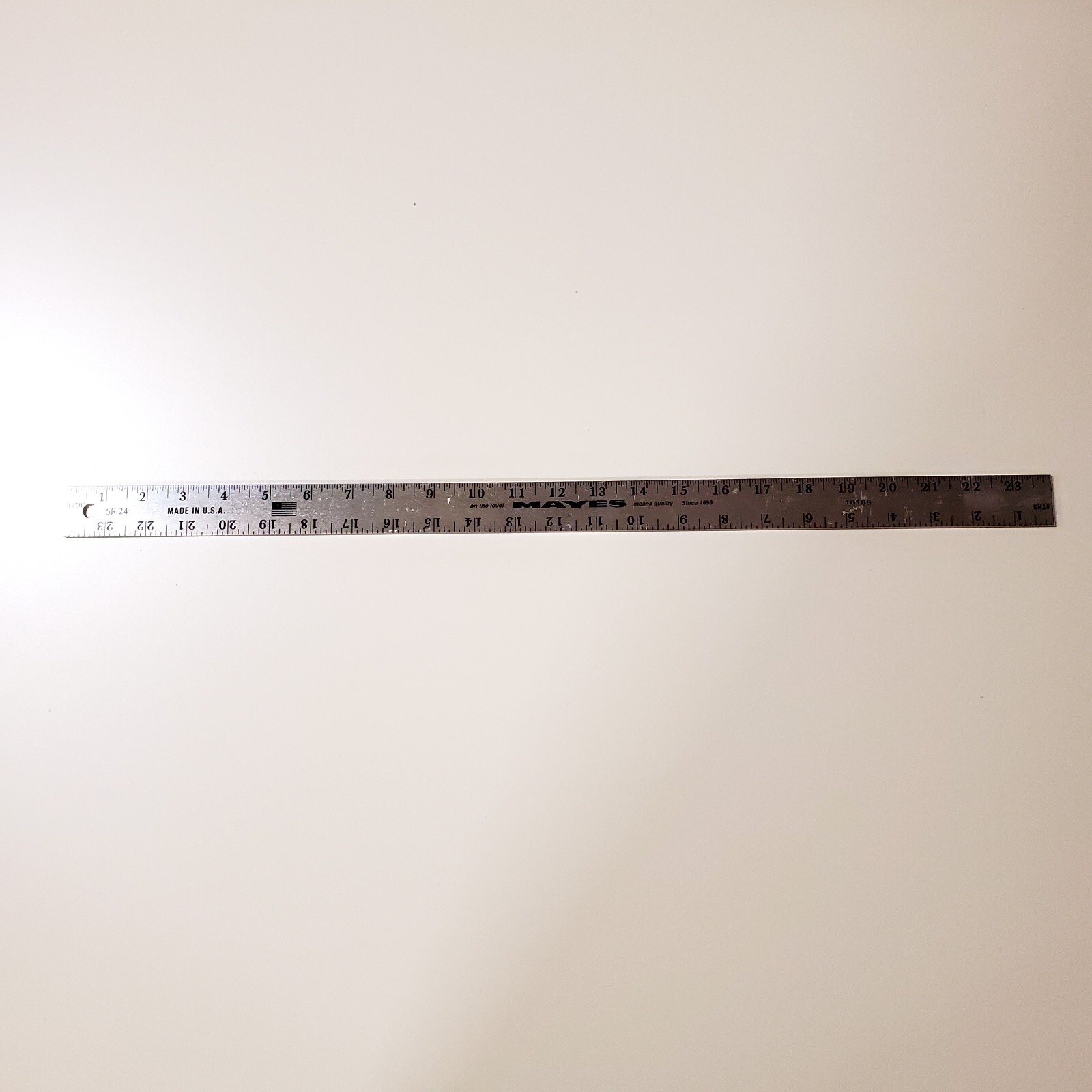 MAYES 10188 SR24 24-Inch 2-Foot Aluminum Ruler Lightweight Inches MADE ...