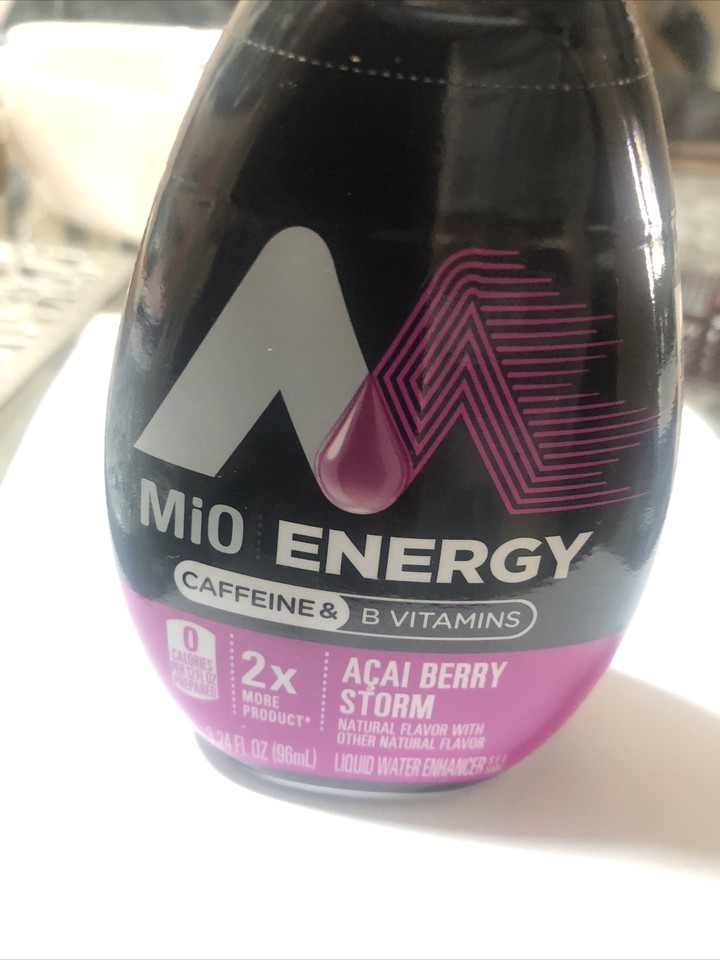 (8) - 2X=Mio Energy Acai Berry Storm CAFFEINE B Vit Liquid Water ...