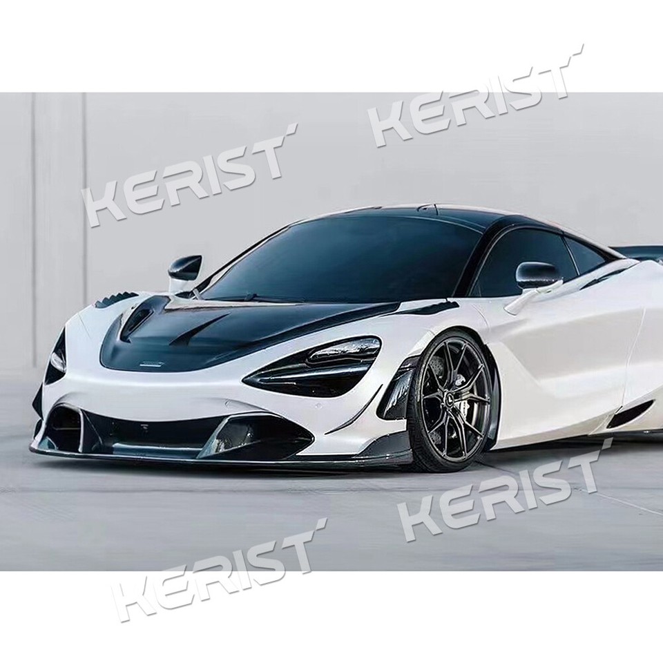 for McLaren 720S 2017-2022 Carbon Fiber Front Bumper Canards Splitter ...
