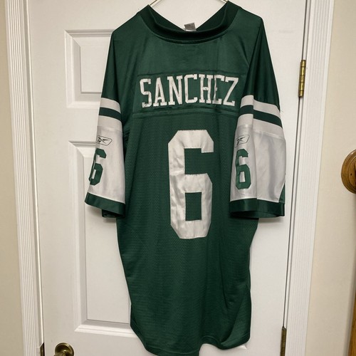 Reebok New York Jets Size 2XL Stitched Sanchez #6 NFL Football Jersey ...