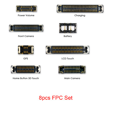 For iPhone 7 Logic Board All Complete Full 8 Pcs FPC Connector Set ...