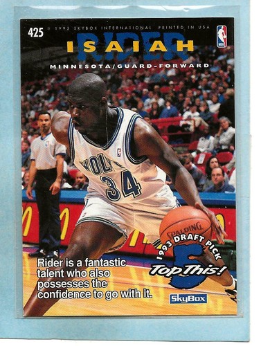 1994-95 NBA Hoops - #425 Juwan Howard, Isaiah Rider (RC) for sale ...