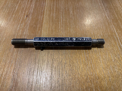 ALAMEDA THREAD PLUG GAGE 3/8-24 UNF 2B, 375 GO NO GO P.D.'S = .3479 ...