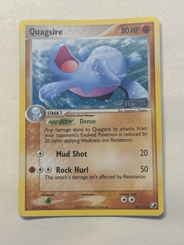 Pokemon Quagsire #44 EX Unseen Forces Stamped | eBay