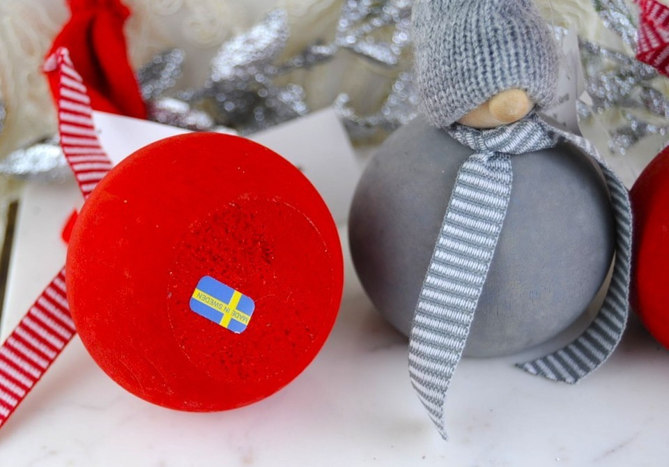 3 Larssons Tra Sweden Wood Christmas Santa Gnomes Tomte Figures Red Grey 5.5” | eBay