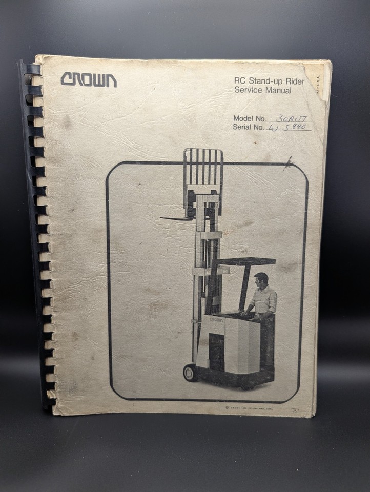 Crown RC Stand Up Rider Parts And Service Manual | eBay