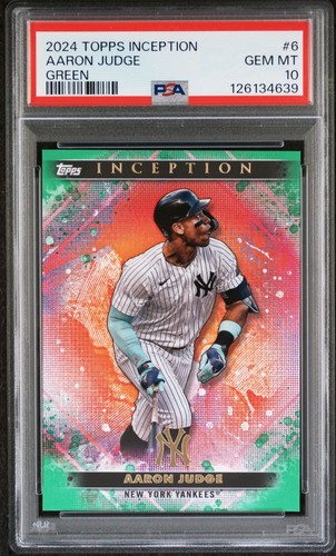 Aaron Judge 2024 Topps Inception Green Baseball Card PSA 10 # 6 | eBay