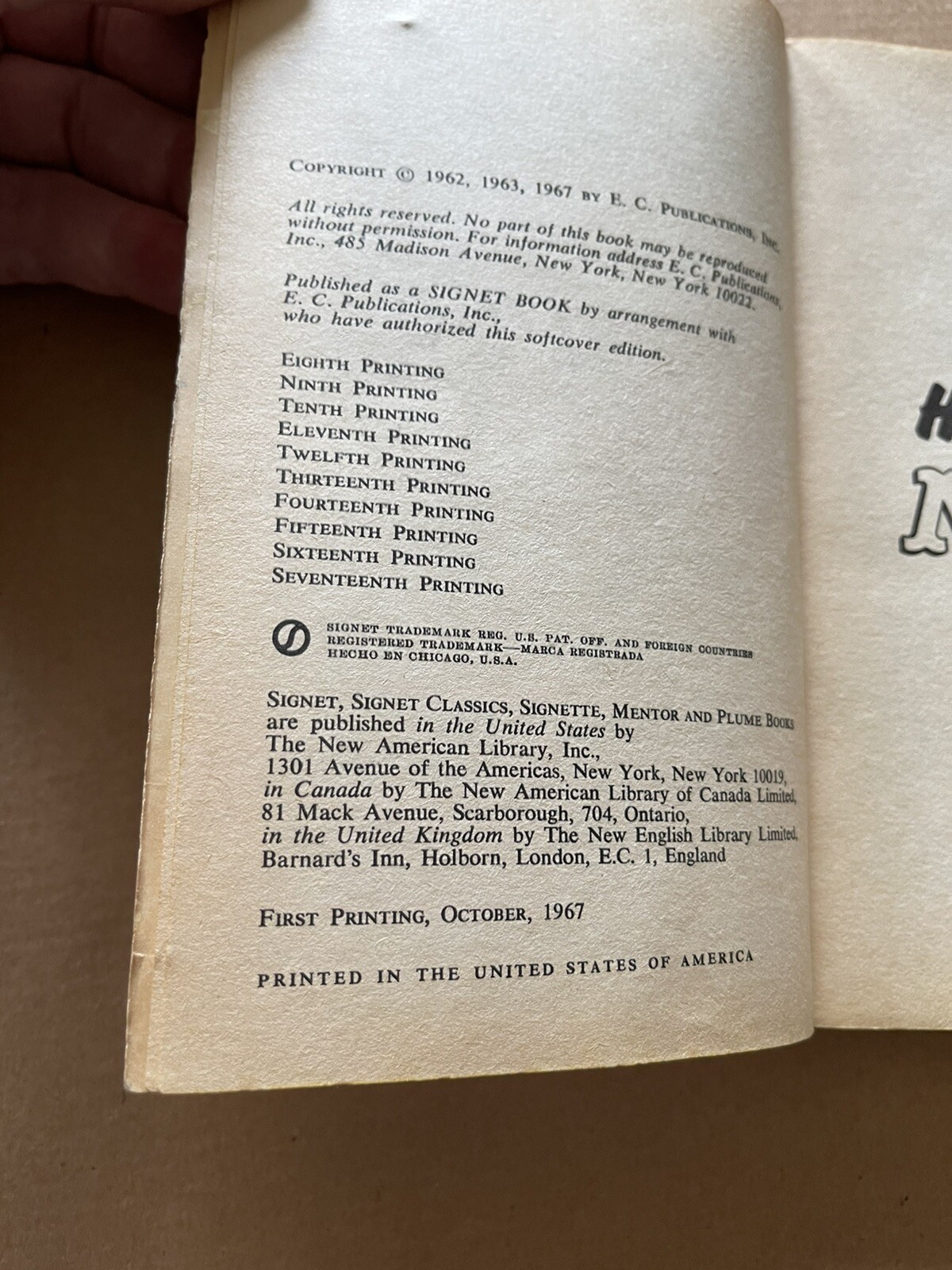 MAD Mag Paperback - Howling MAD - William Gaines - 1967 Good Shipping ...