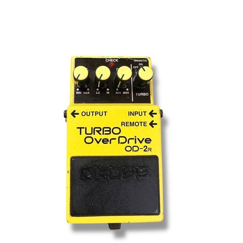 Boss OD-2R 1995 Turbo Overdrive Guitar Effect Pedal Bass Yellow Black ...