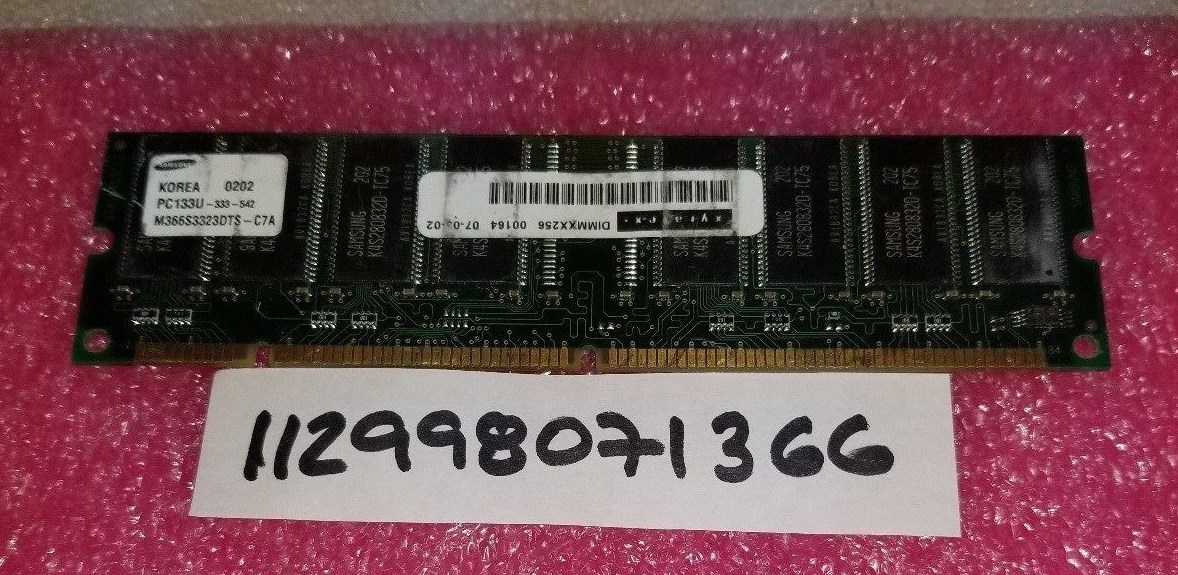 256MB SDRAM SDR SD PC133 133MHZ 133 168PIN NON-ECC PC DESKTOP 16x8 ...