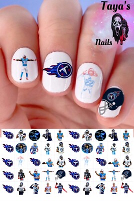 TN Titan Football Waterslide Nail Decals Set Of 50 | eBay
