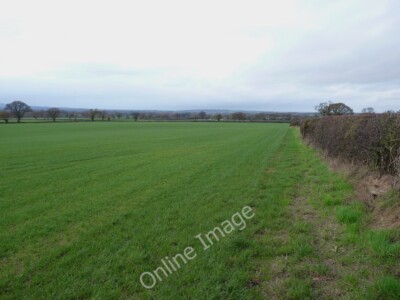 Photo 6x4 Fieldside footpath towards Bentley Ford Farm Longnor/SJ4900 ...