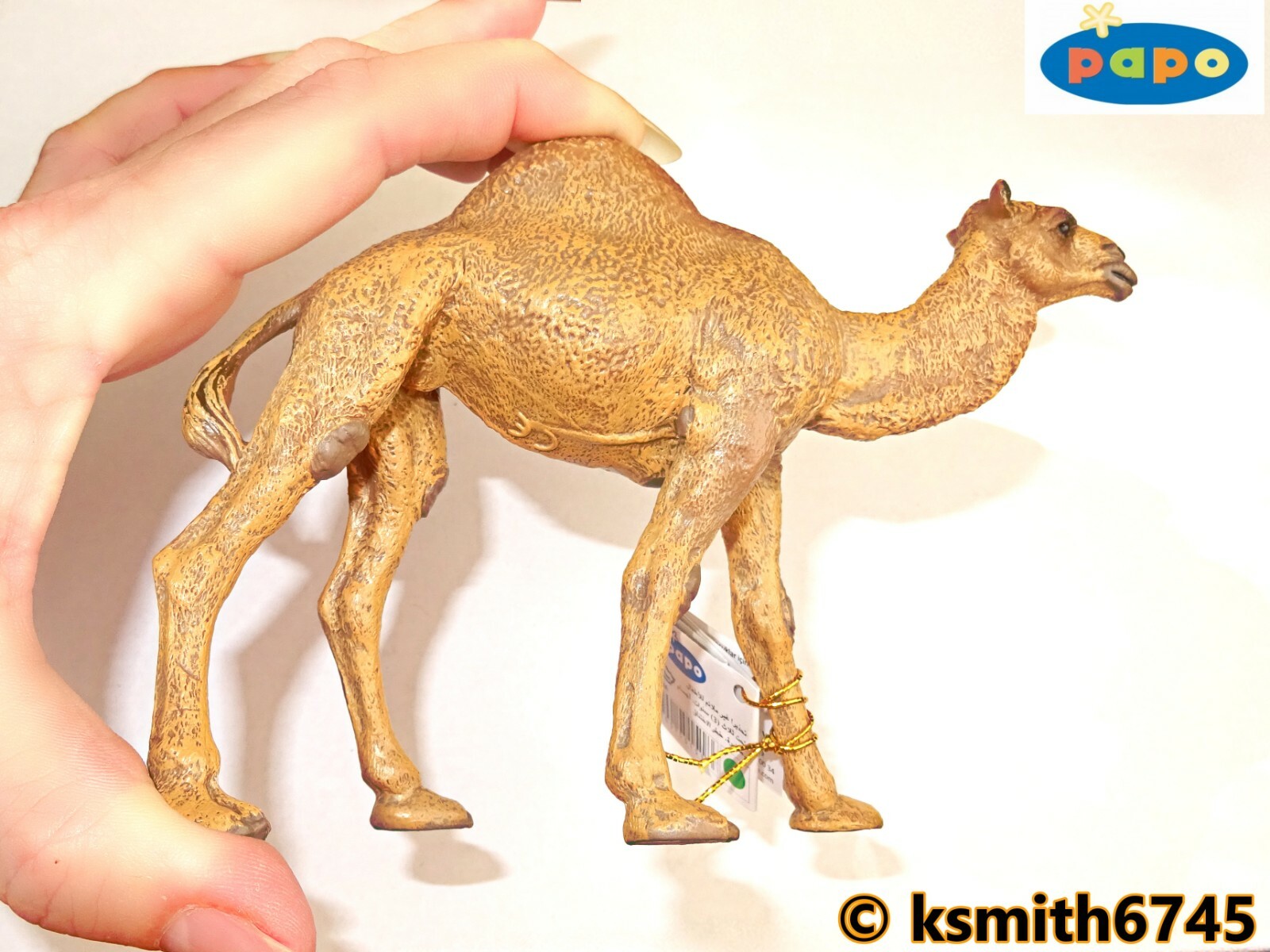 Papo DROMEDARY CAMEL solid plastic toy figure wild zoo Desert animal ...