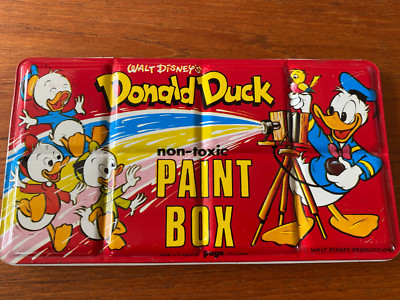 Walt Disney Donald Duck Tin Paint Box | eBay