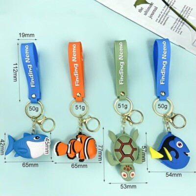 Finding Nemo 3D Rubber Keychain Keyring Car/House Keys Pendant Charm ...