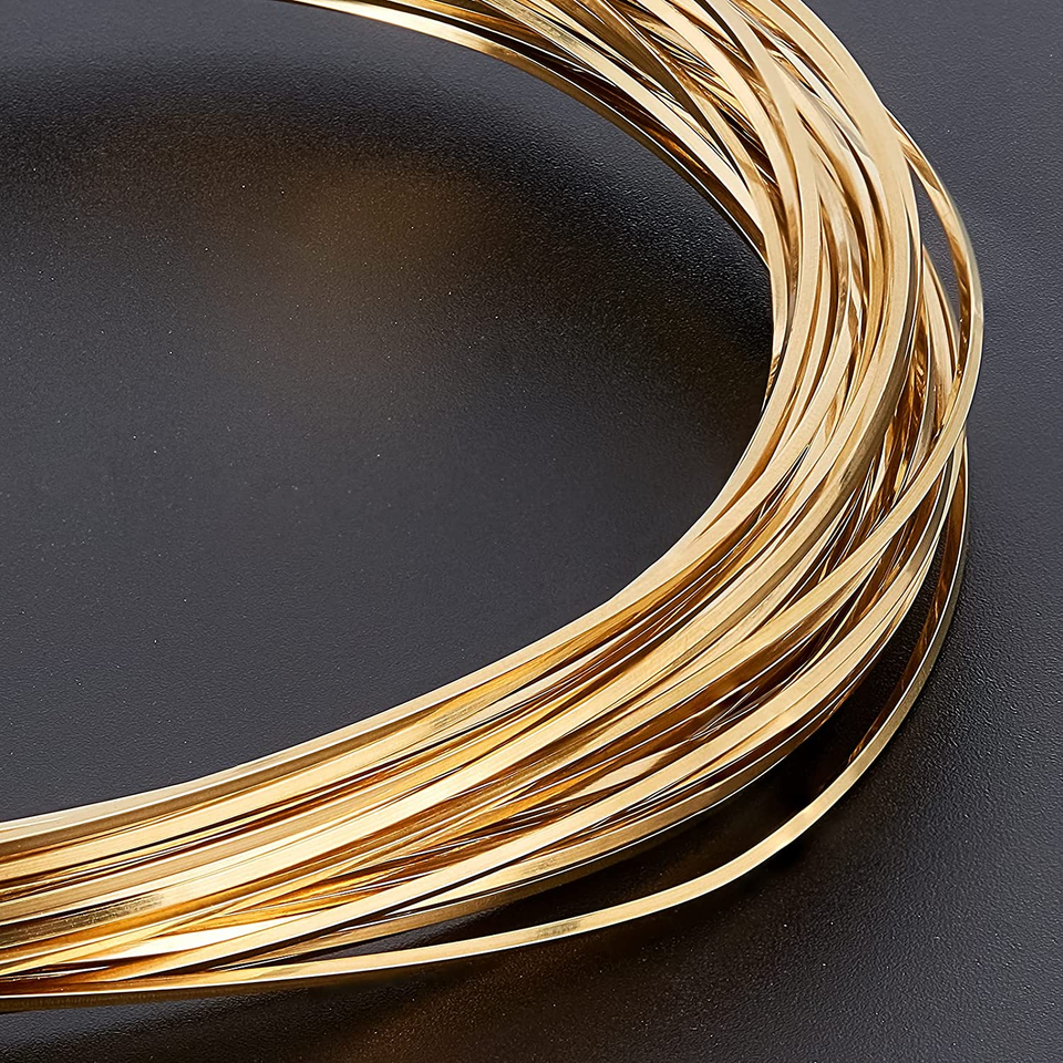 20 Gauge 33 Feet Square Copper Wire Half Hard Yellow Brass Wire for ...