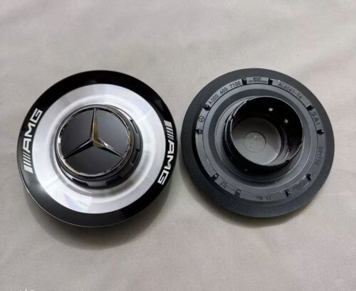 Mercedes Benz C63s E63s CLS63s AMG Fits OEM Black Silver Center Cap ...
