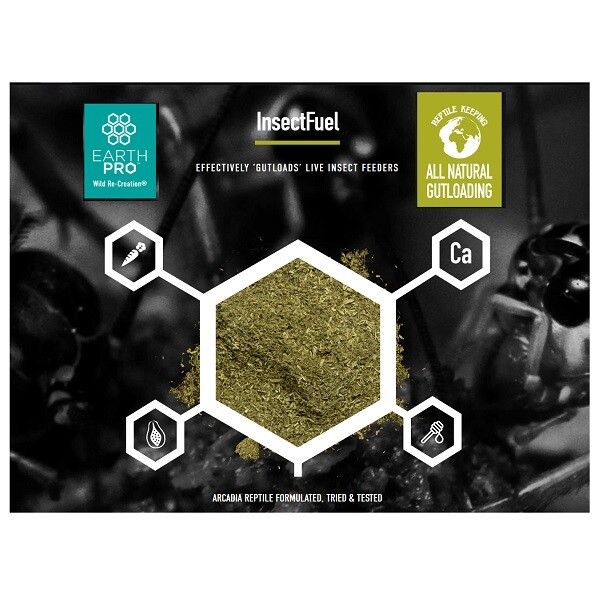 Arcadia Earth Pro Reptile Food Insect Feed Calcium Vitamins Minerals ...