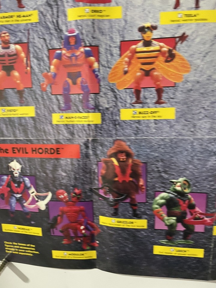 Masters Of The Universe Figure & Vehicle Checklist Poster 1985 Vintage ...