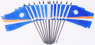 12 Pack 4x6 In Marshall Islands Small Miniature Stick Desk & Little ...