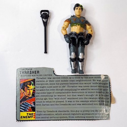 Vintage 1986 Gi Joe Cobra 3.75" Dreadnok Thrasher Figure Complete w/ Filecard | eBay