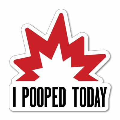 I Pooped Today Sticker Decal Funny Adult Hard Hat Bumper Laptop | eBay