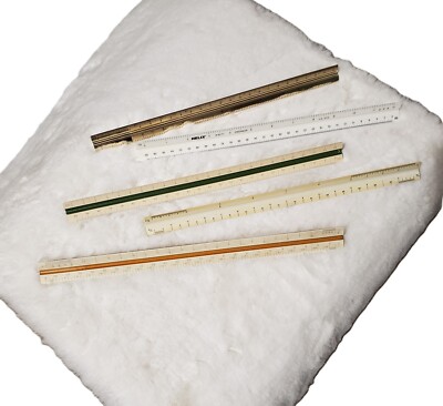 Lot of 5 Vintage Triangular Engineer Rulers Helix Dietzen Keuffel | eBay